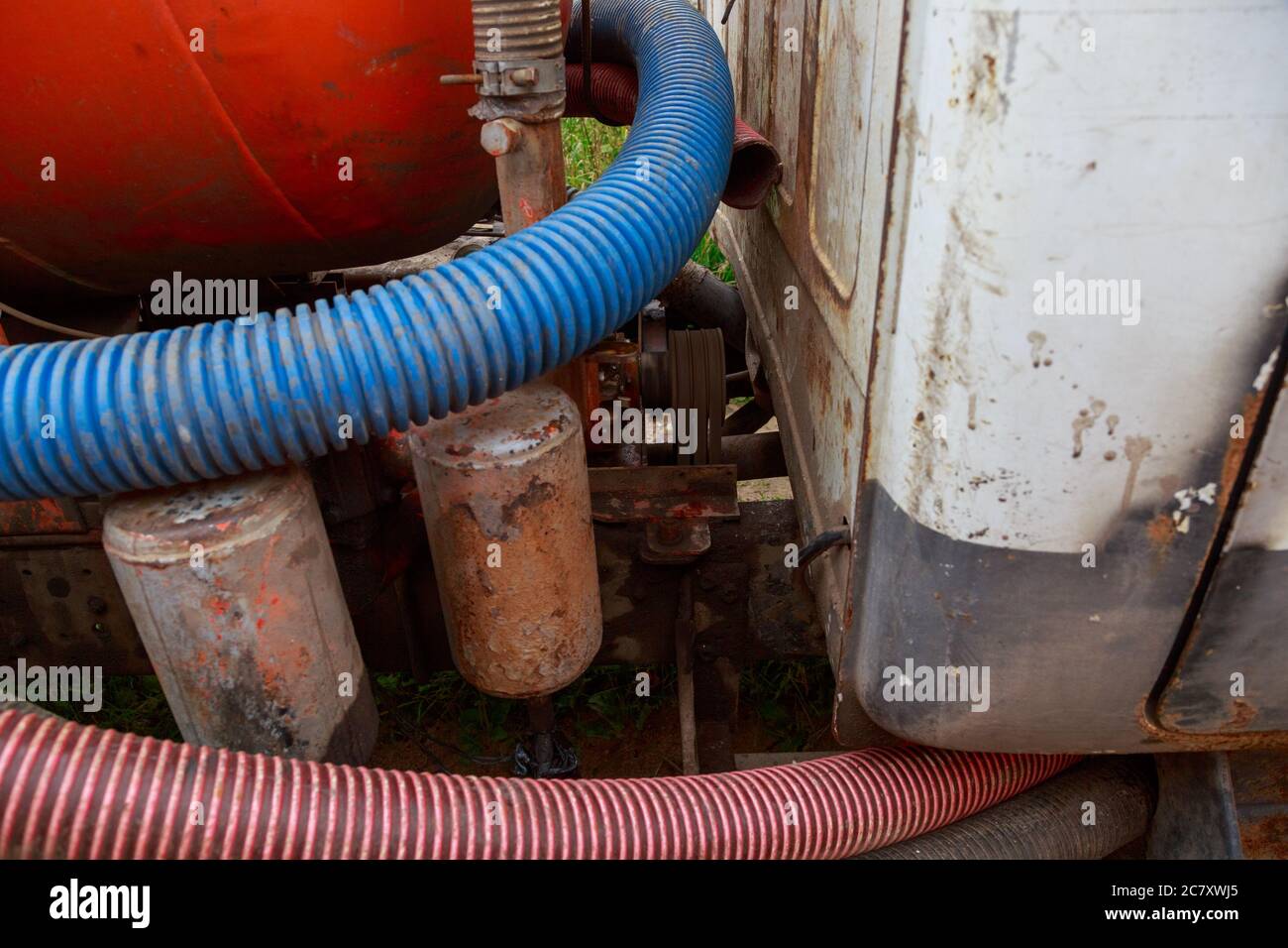 Pipe of a Sewage Pumping Machine. Providing Sewer Cleaning Service ...