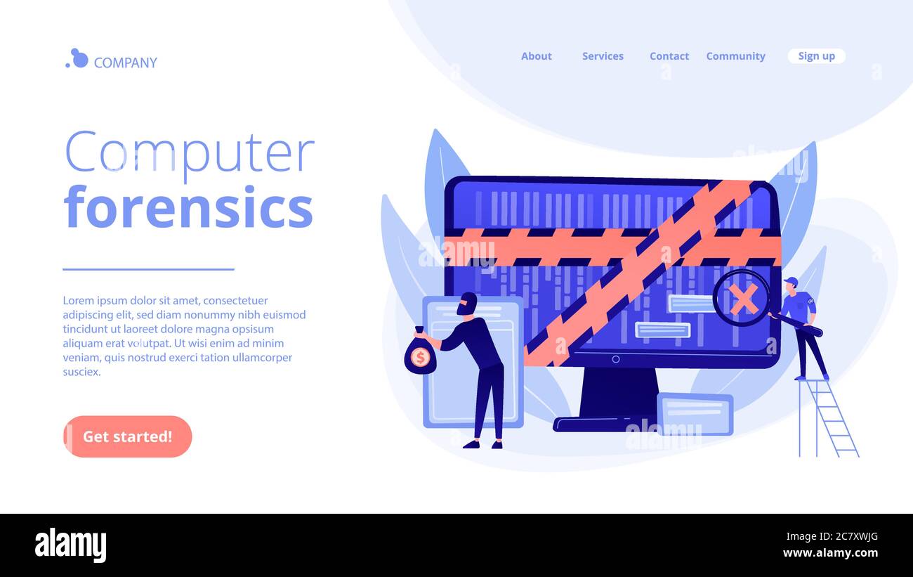 Computer crime investigation Stock Vector Images - Alamy