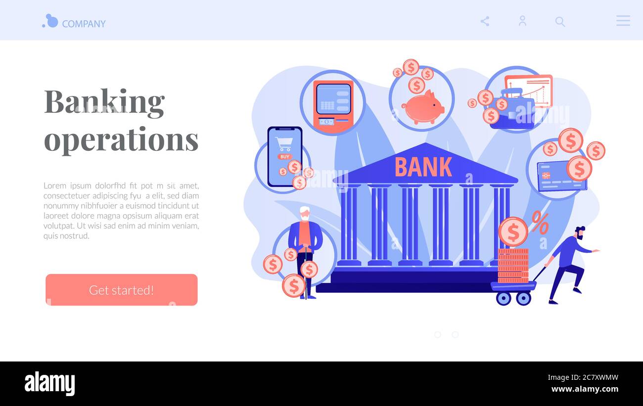 Banking operations concept landing page Stock Vector Image & Art - Alamy