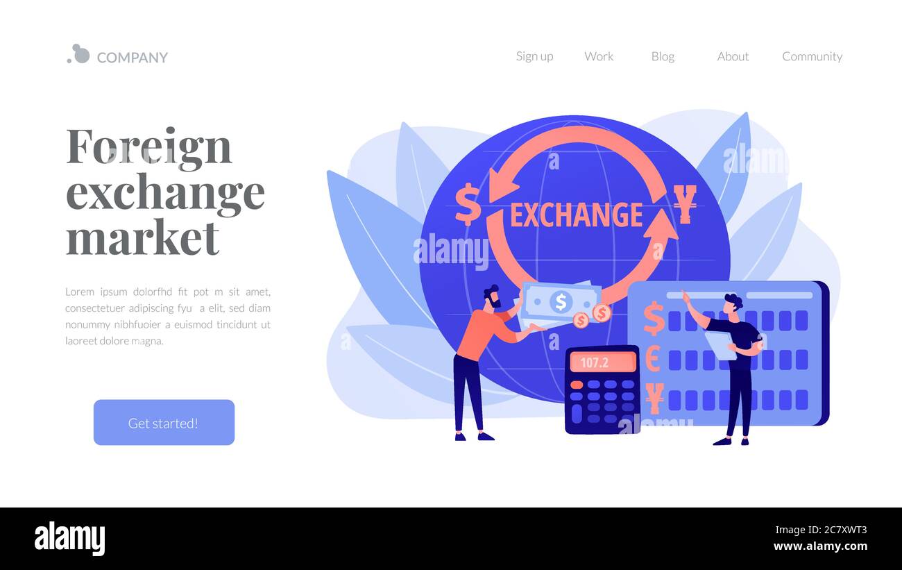 Currency exchange concept landing page Stock Vector Image & Art - Alamy