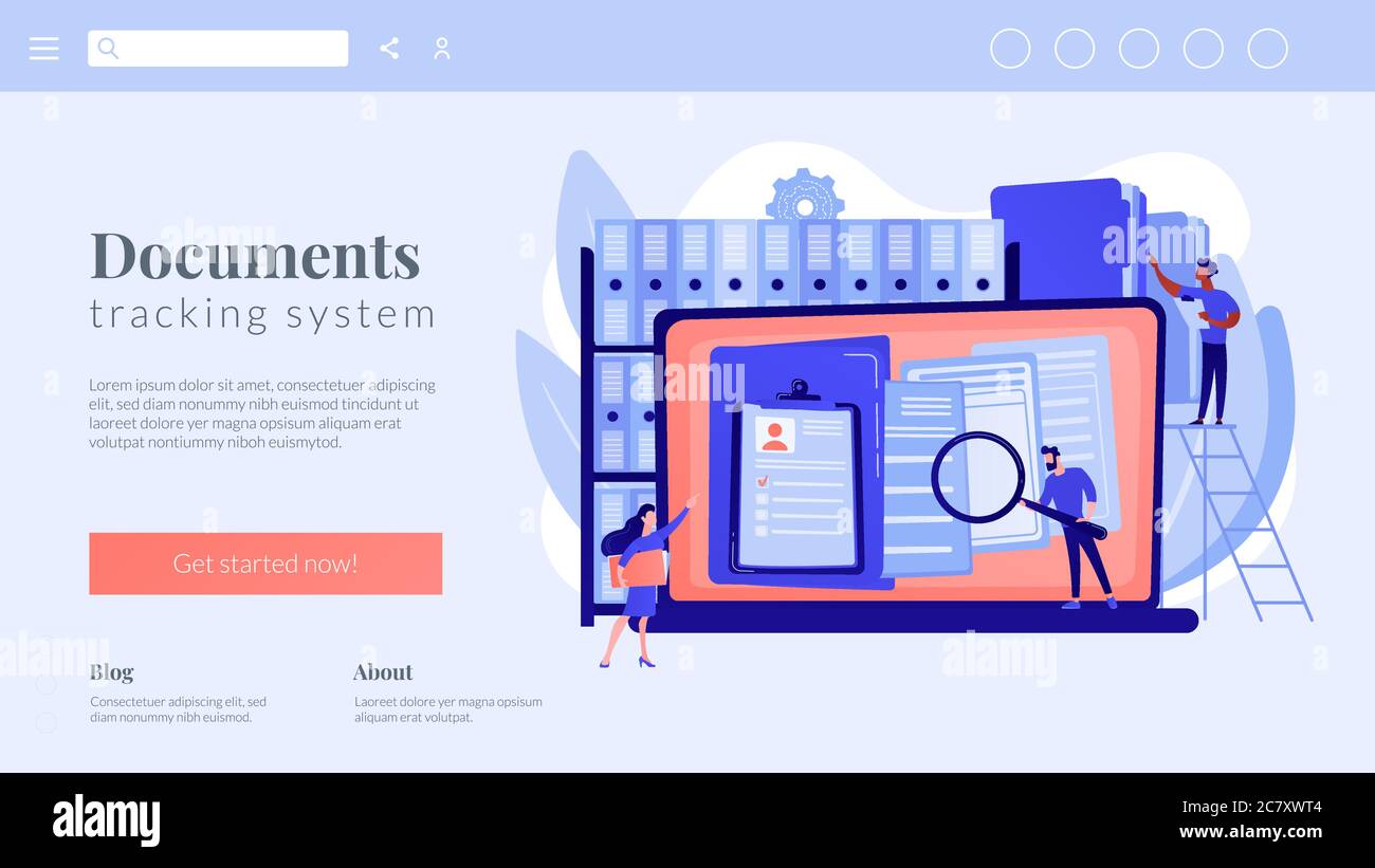 Records management concept landing page Stock Vector Image & Art - Alamy