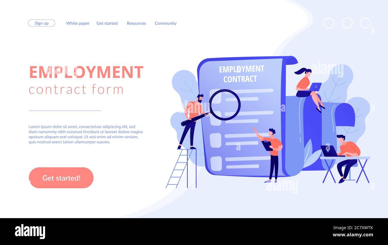 Employment agreement Stock Vector Images - Alamy