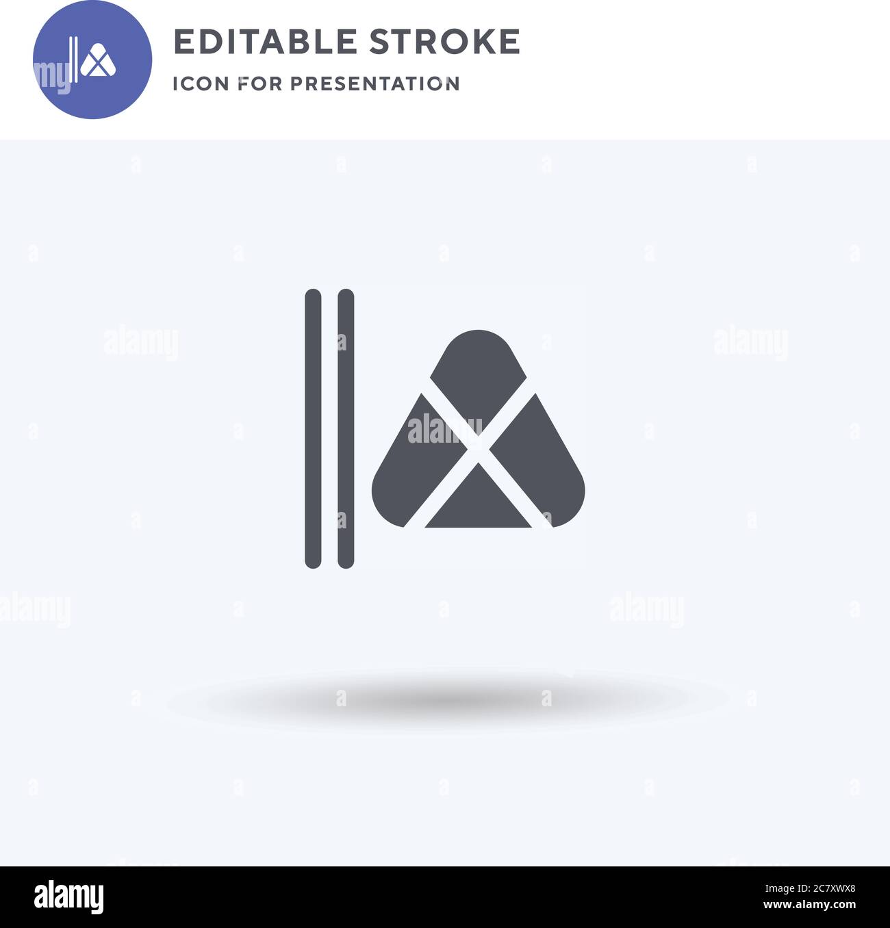 Zongzi icon vector, filled flat sign, solid pictogram isolated on white ...