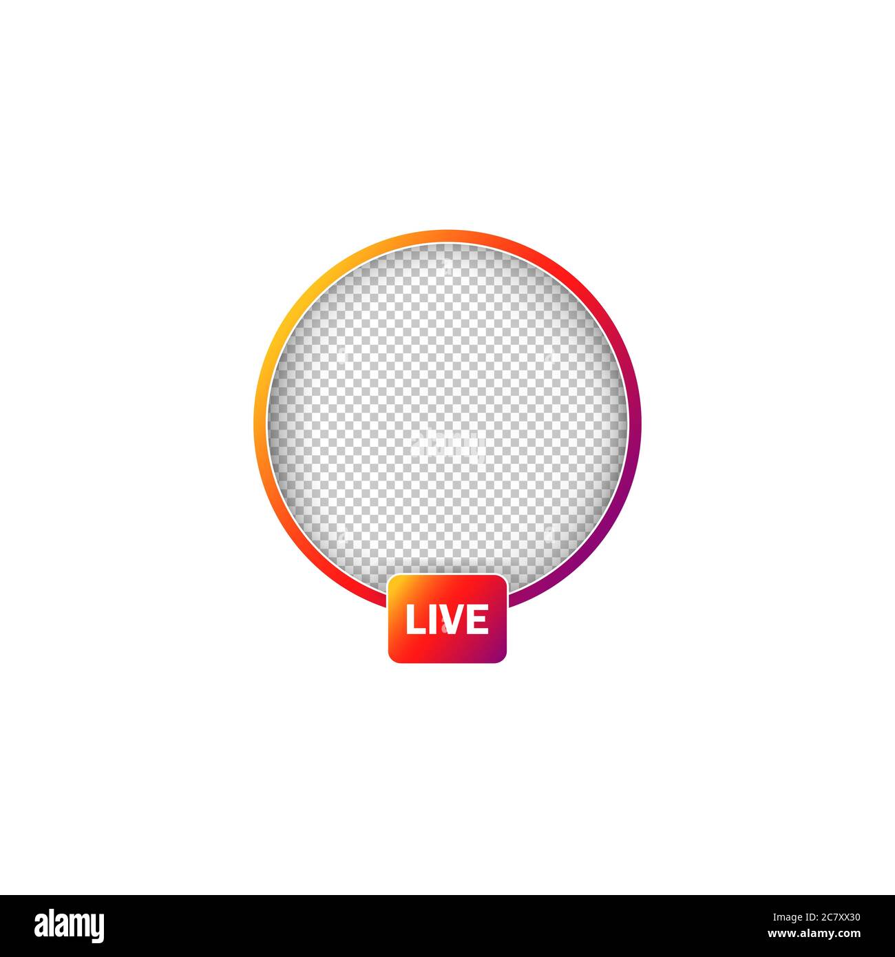 Social media avatar frames. Live stories user video streaming. Vector ...