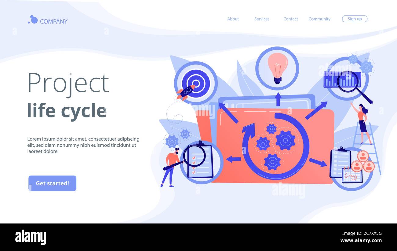 Project life cycle concept landing page Stock Vector Image & Art - Alamy