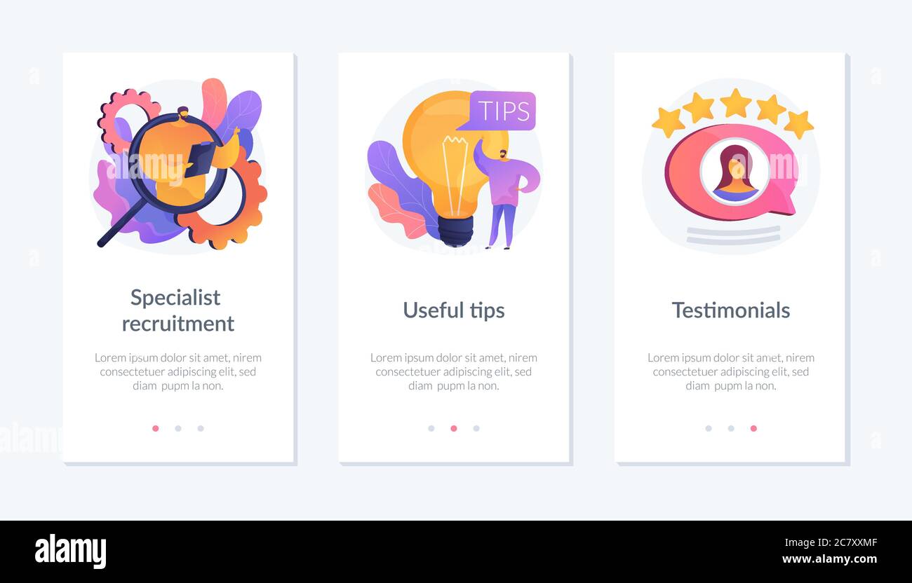 HR services app interface template Stock Vector Image & Art - Alamy