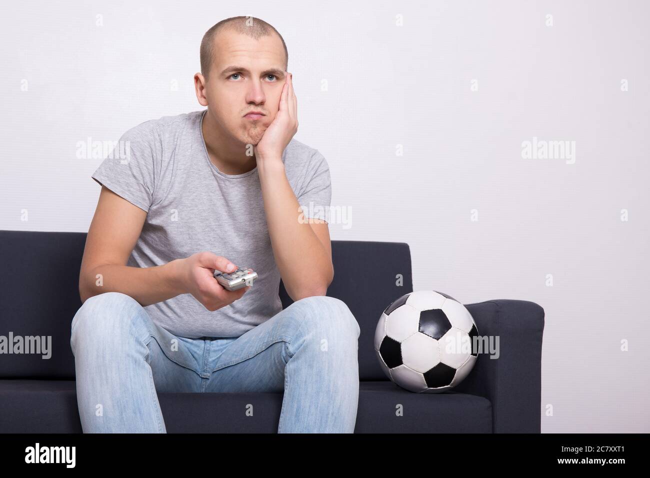 Soccer fan bored hi-res stock photography and images - Alamy