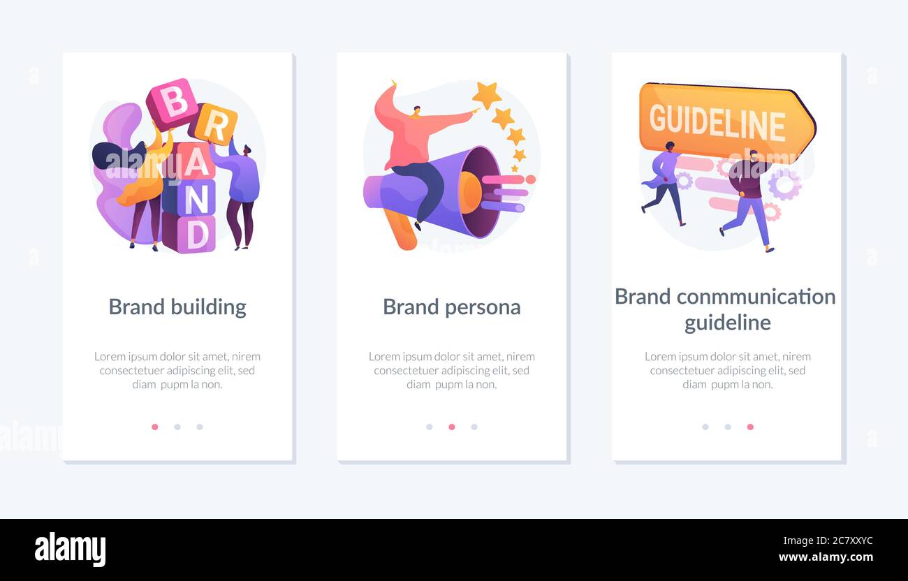 Brand awareness app interface template Stock Vector Image & Art - Alamy