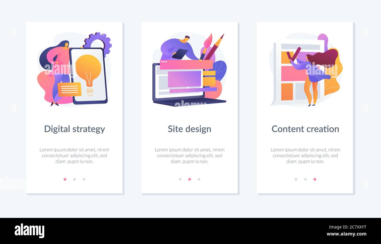 Digital PR app interface template Stock Vector Image & Art - Alamy