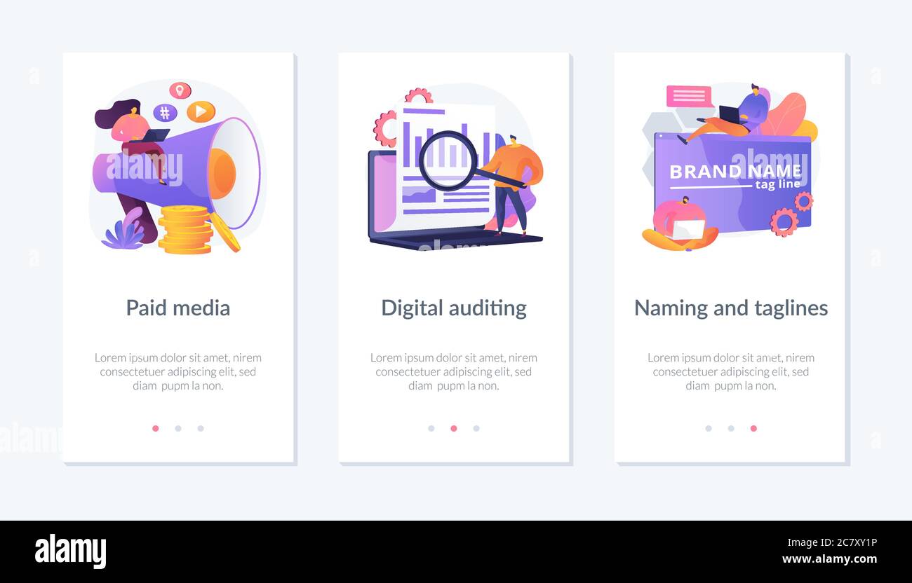 Brand Strategy app interface template Stock Vector Image & Art - Alamy