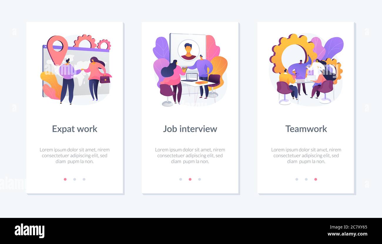 Recruitment app interface template Stock Vector Image & Art - Alamy