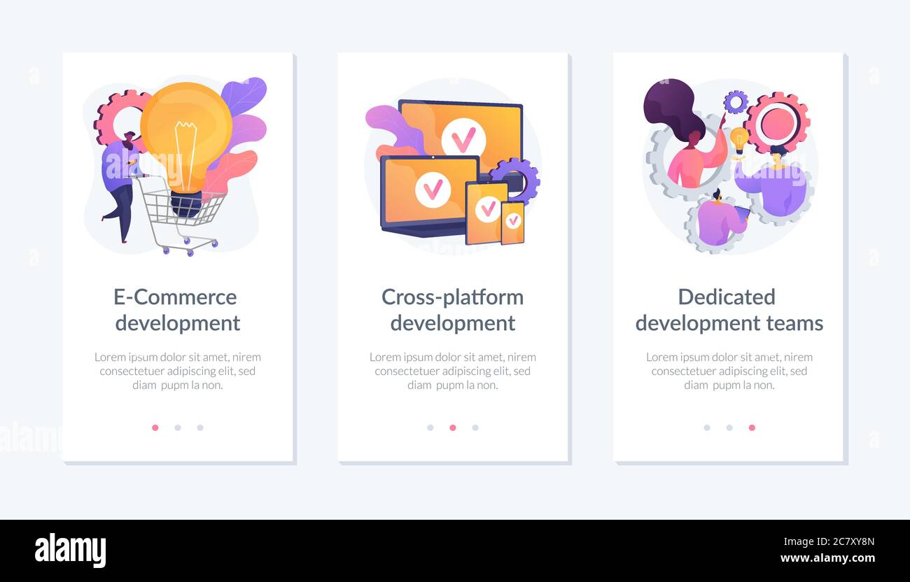 Enterprise web development app interface template Stock Vector Image & Art - Alamy