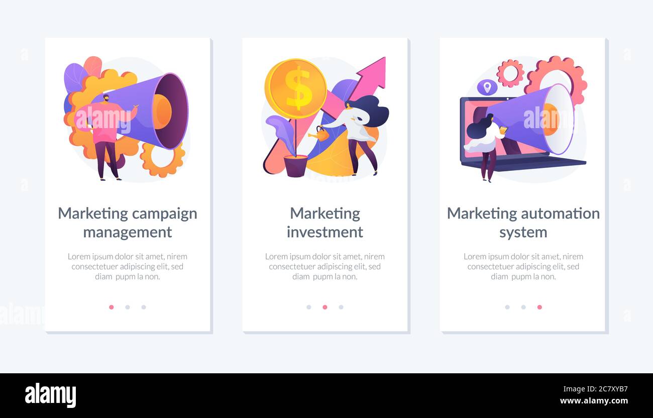 Marketing campaign app interface template Stock Vector Image & Art - Alamy