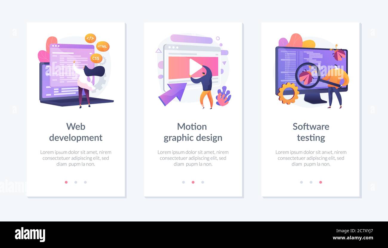 Website development app interface template Stock Vector Image & Art - Alamy