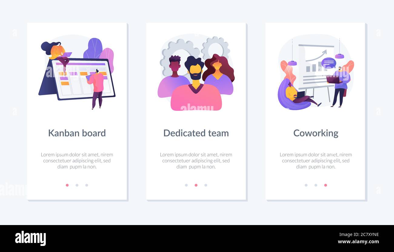 Agile project development app interface template Stock Vector Image ...