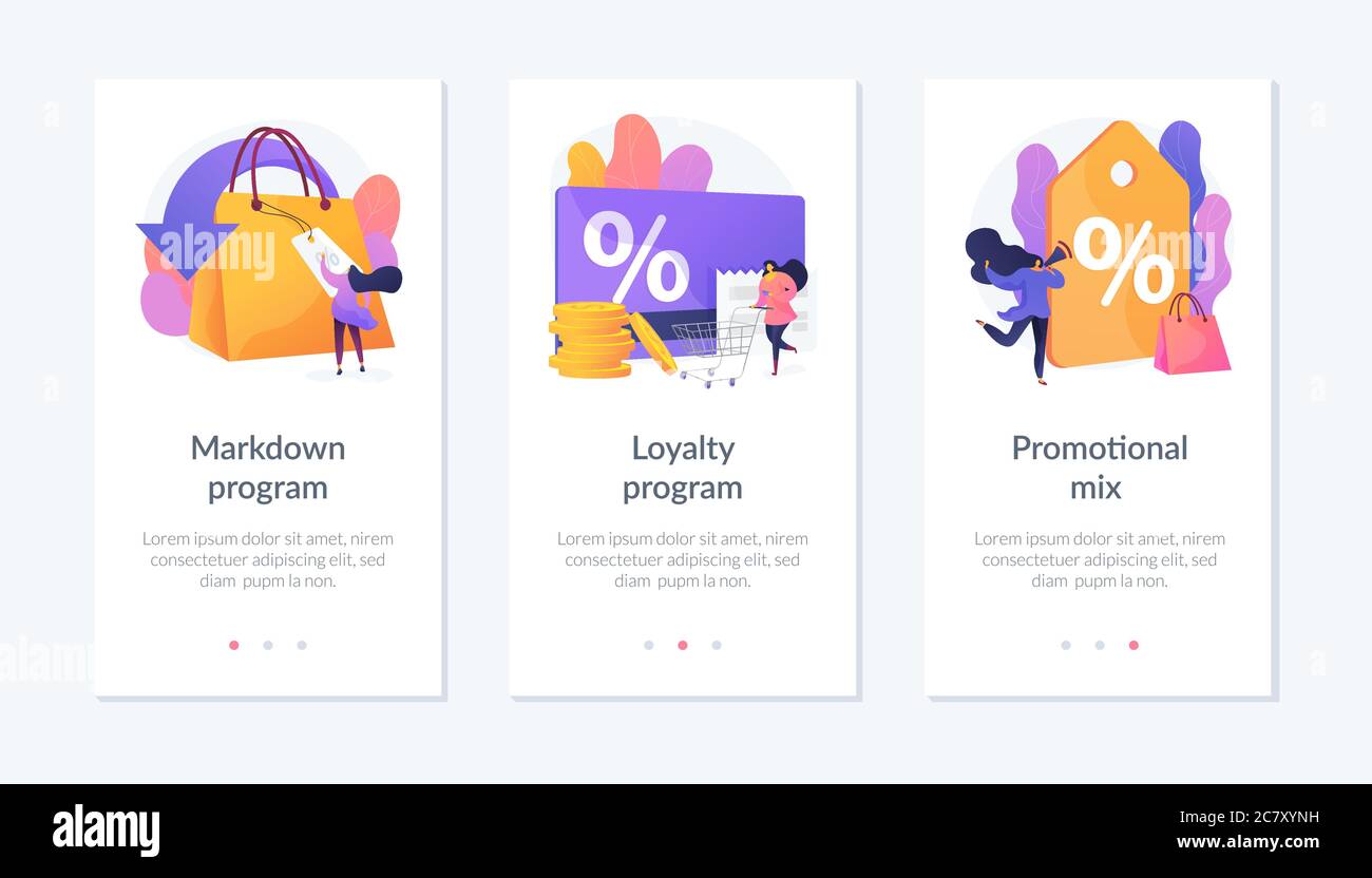Sales promotions app interface template Stock Vector Image & Art - Alamy
