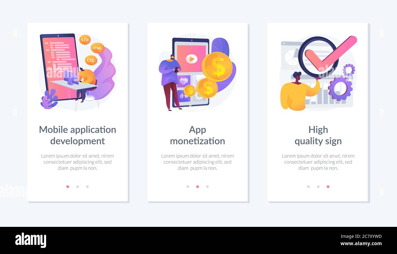 App software development app interface template Stock Vector Image & Art - Alamy