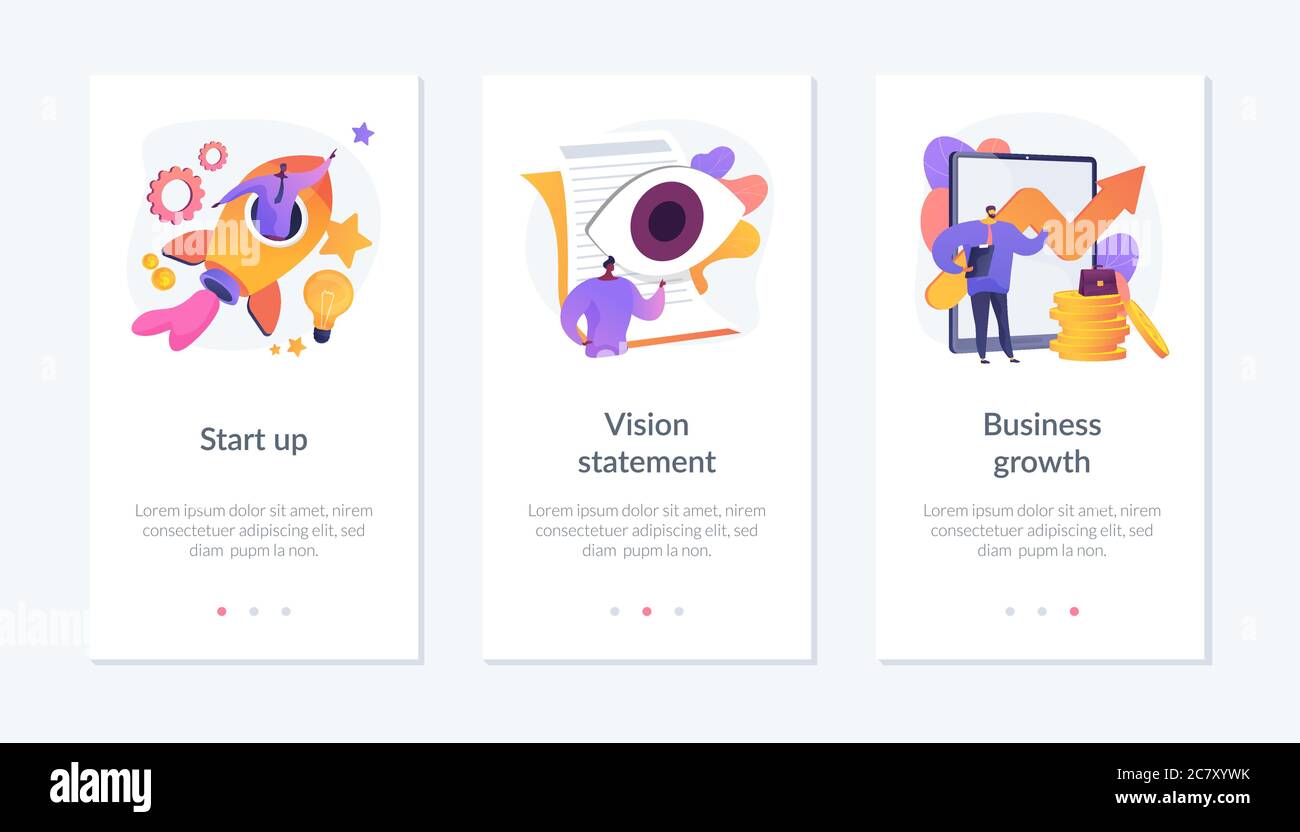 Business planning app interface template Stock Vector Image & Art - Alamy