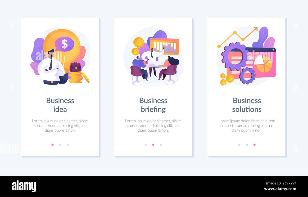 Small business launcher app interface template Stock Vector Image & Art ...