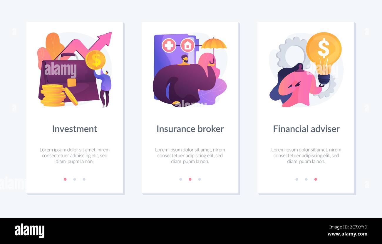 Financial planning app interface template Stock Vector Image & Art - Alamy