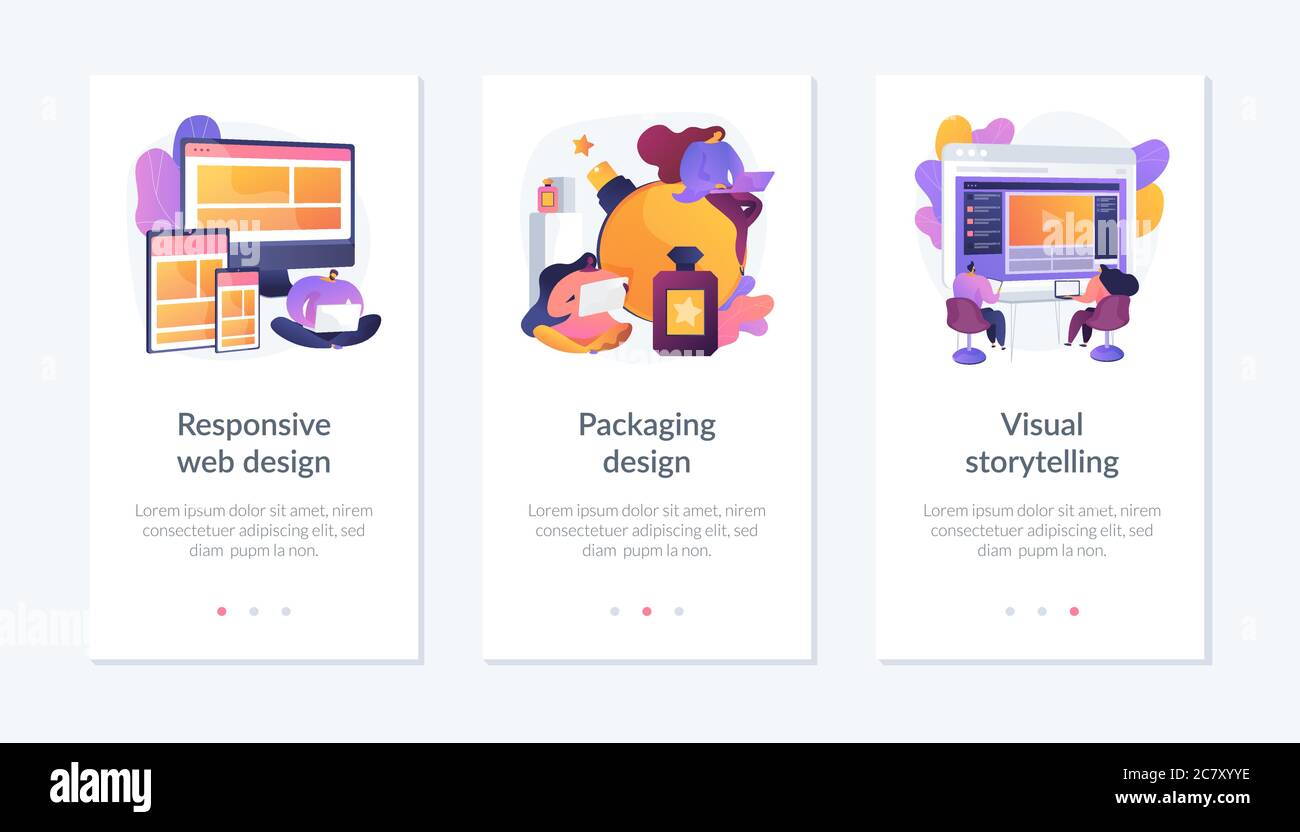 Design services app interface template Stock Vector Image & Art - Alamy