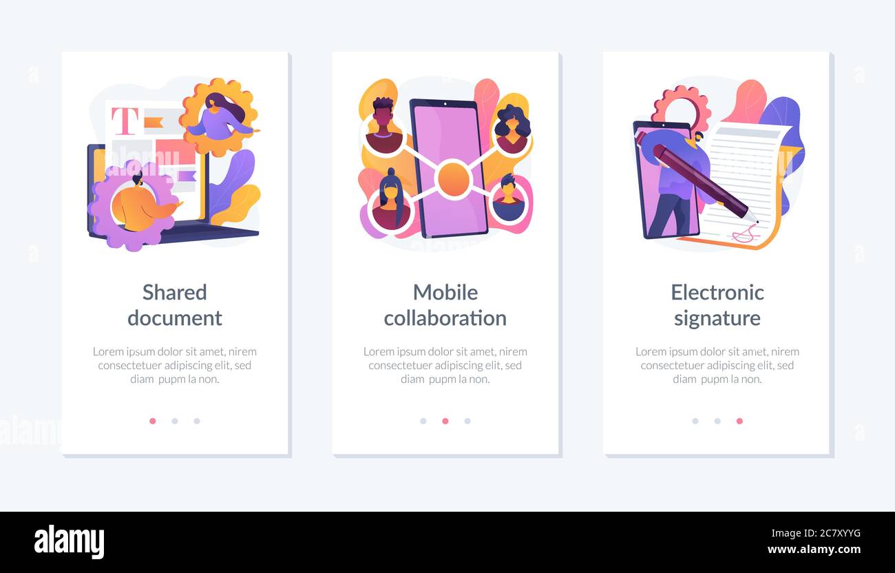 Innovative networking app interface template Stock Vector Image & Art ...