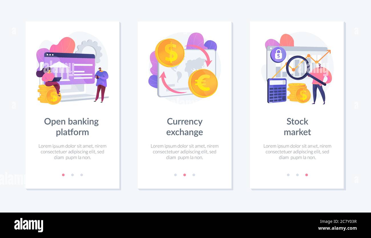 Financial system app interface template Stock Vector Image & Art - Alamy