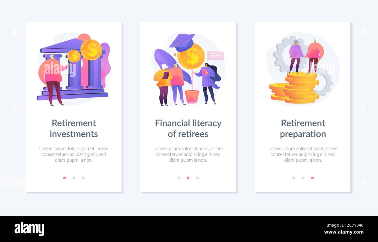 Smart retirement app interface template Stock Vector Image & Art - Alamy