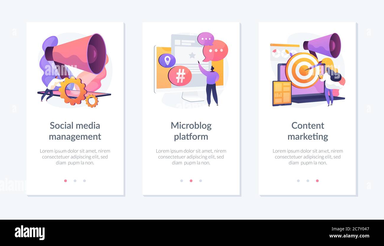 SMM app interface template Stock Vector Image & Art - Alamy