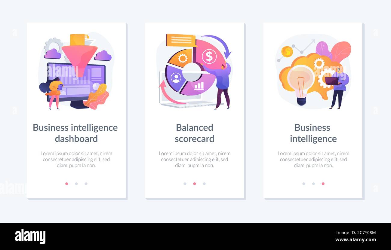 Performance metrics app interface template Stock Vector Image & Art - Alamy