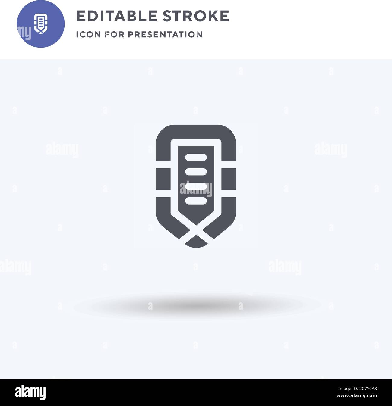 Raft icon vector, filled flat sign, solid pictogram isolated on white ...