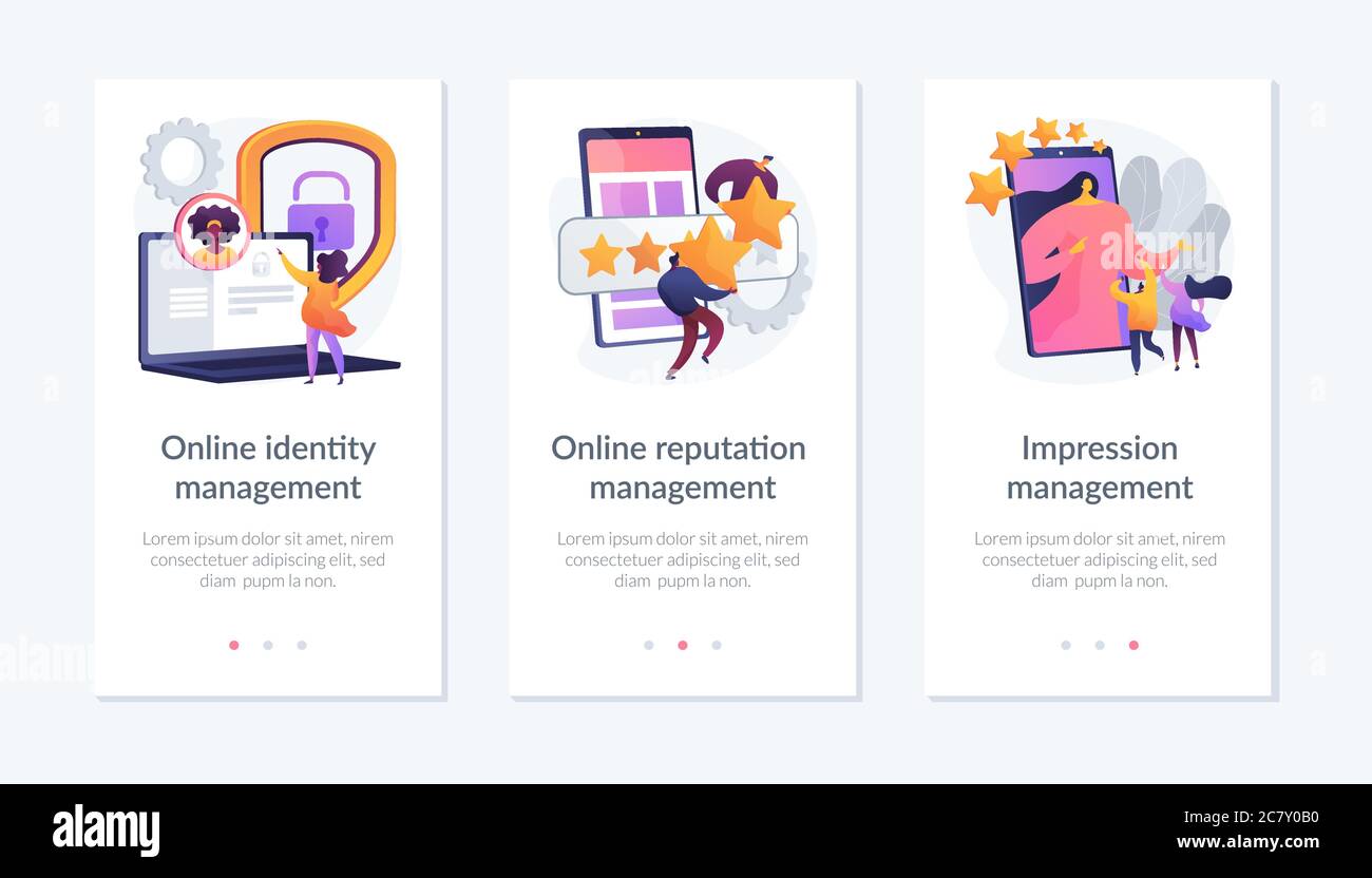 Personal brand building app interface template Stock Vector Image & Art ...