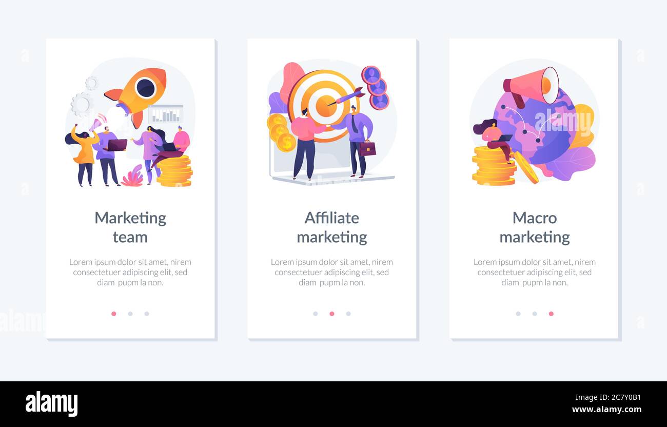 Marketing Strategy App Interface Template Stock Vector Image And Art Alamy