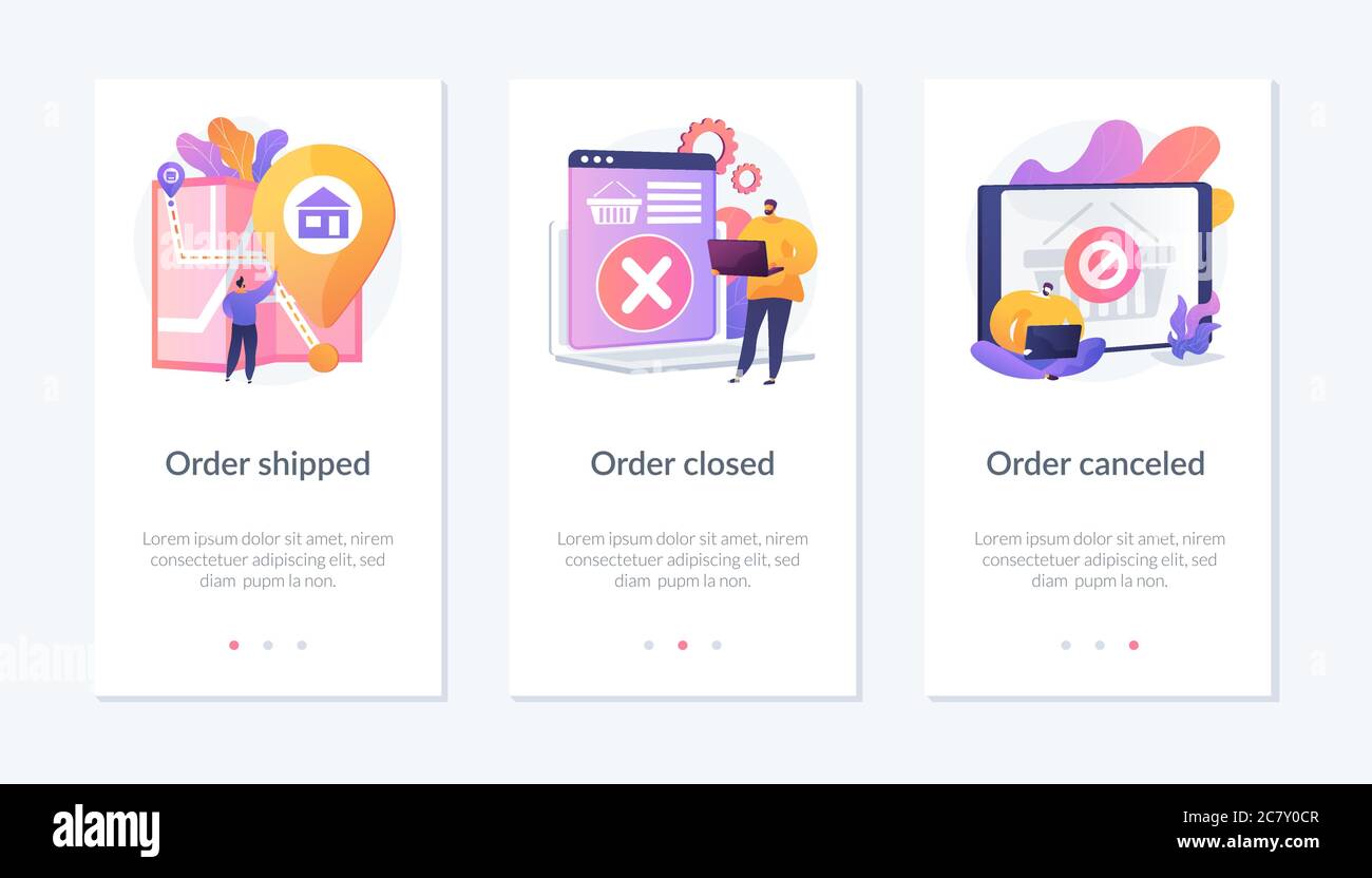 E-commerce shipping app interface template Stock Vector Image & Art - Alamy