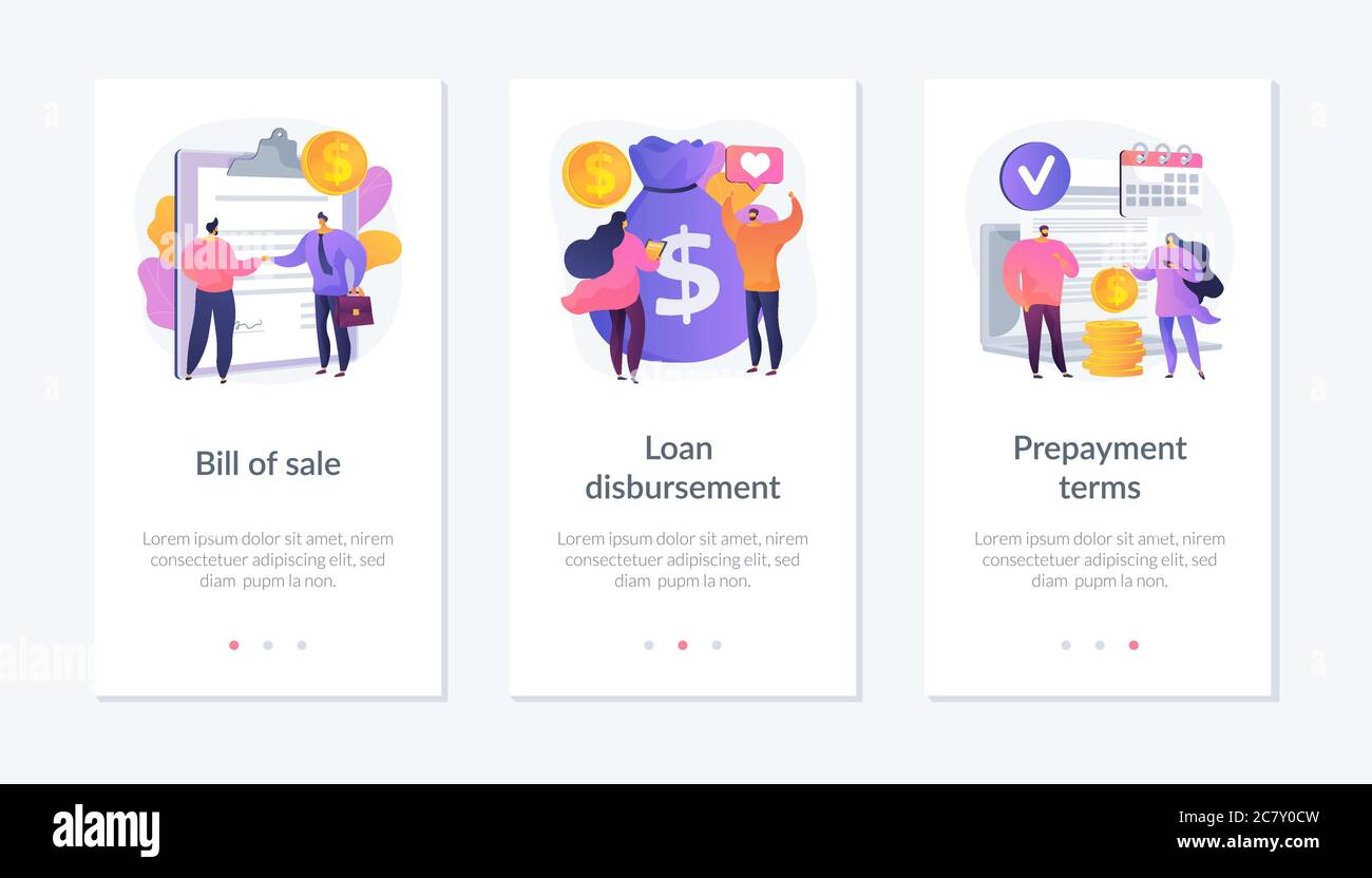 Contract terms app interface template Stock Vector Image & Art - Alamy