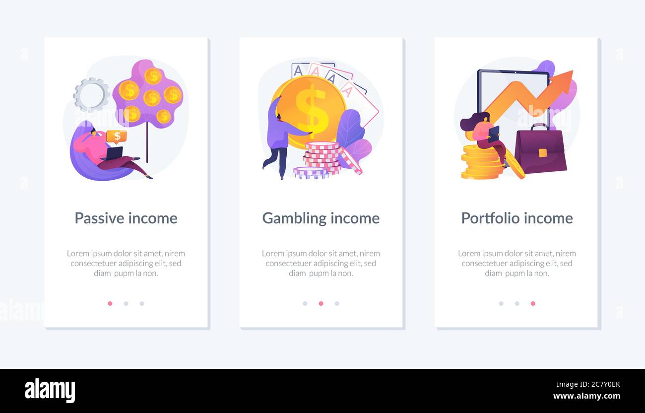 Income types app interface template Stock Vector Image & Art - Alamy