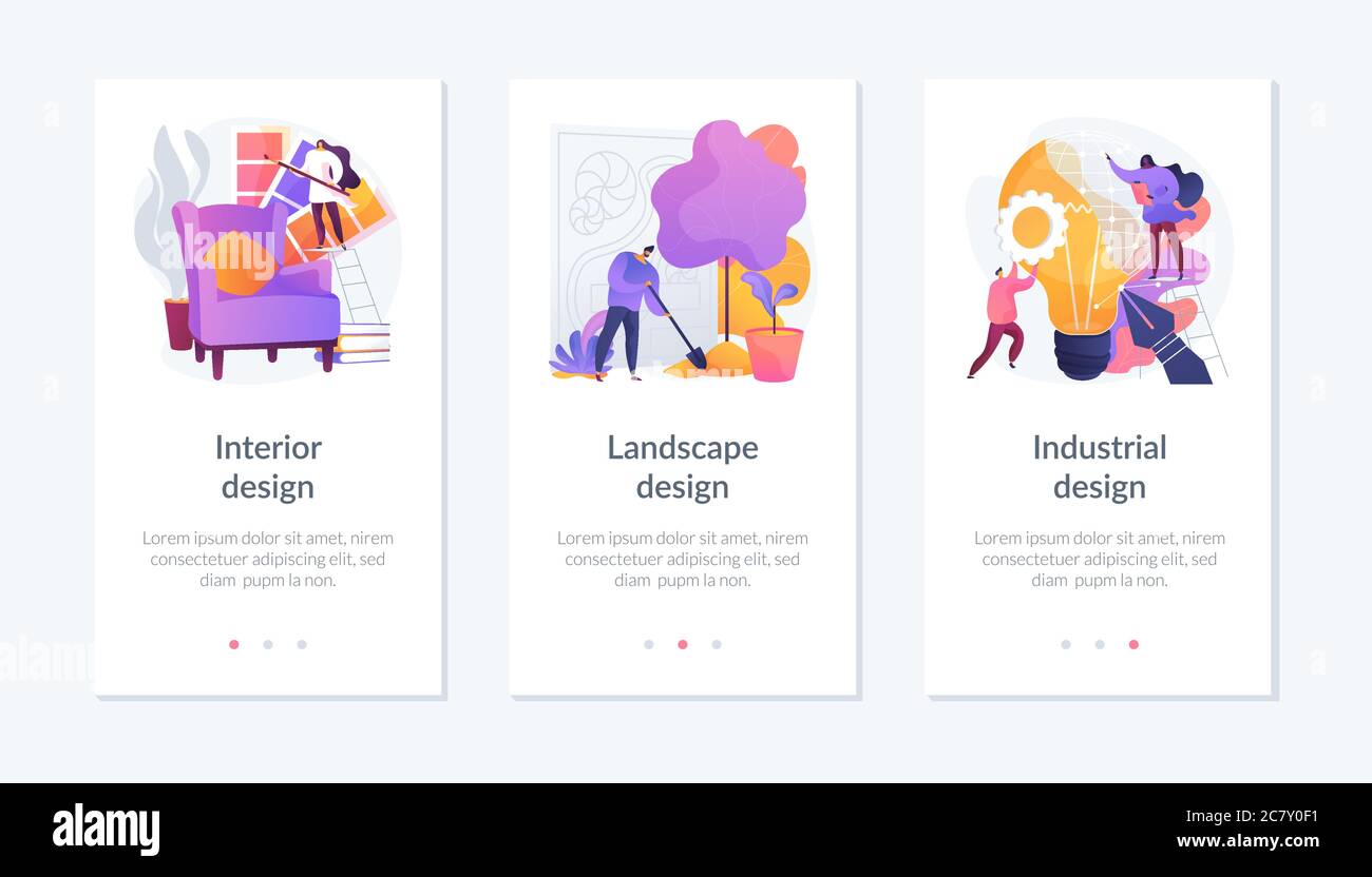 Design services app interface template Stock Vector Image & Art - Alamy