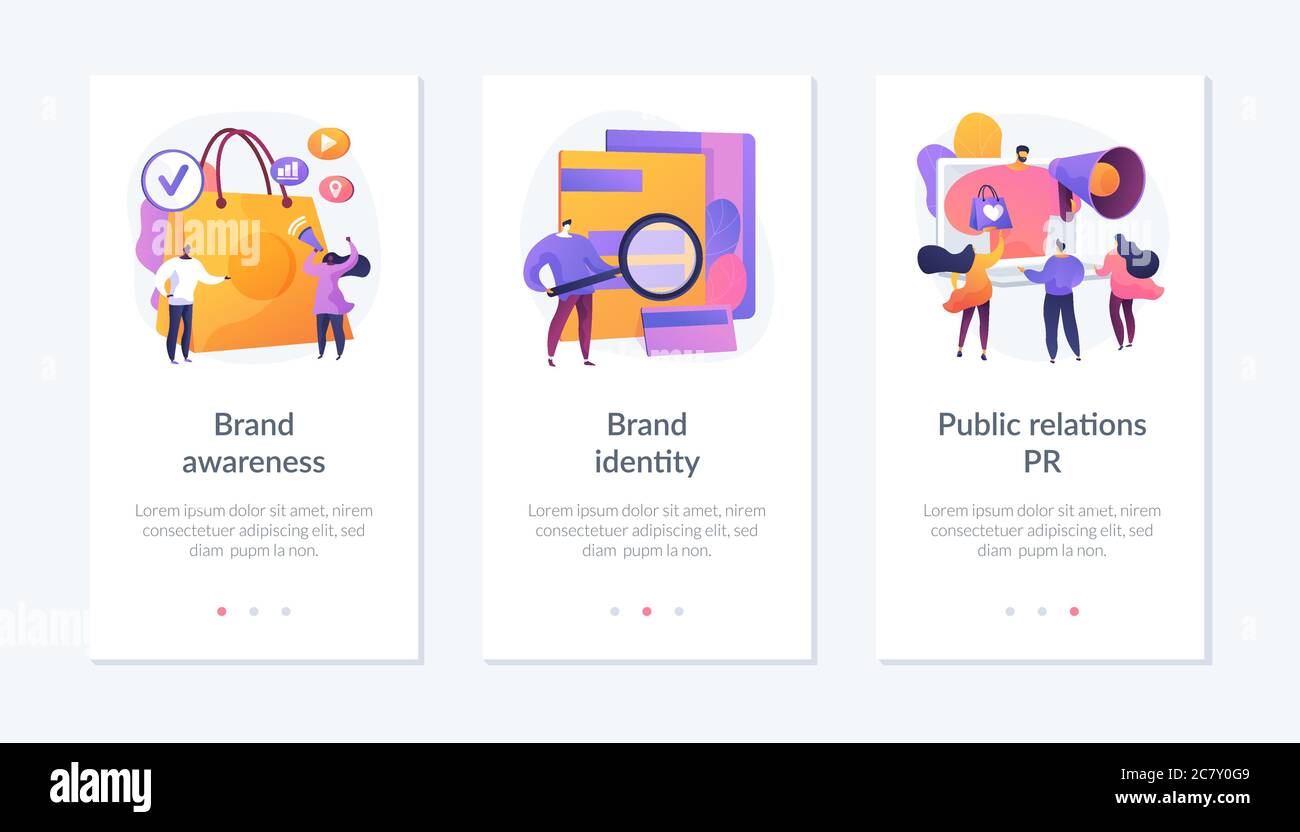 Brand reputation app interface template Stock Vector Image & Art - Alamy