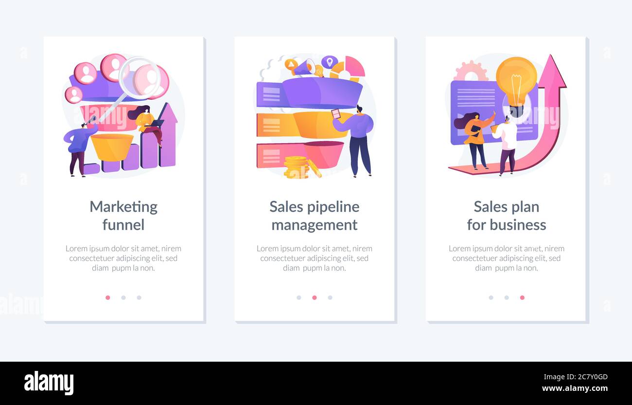 Sales conversions app interface template Stock Vector Image & Art - Alamy