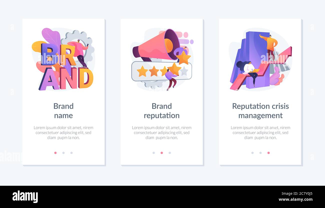 Brand awareness app interface template Stock Vector Image & Art - Alamy