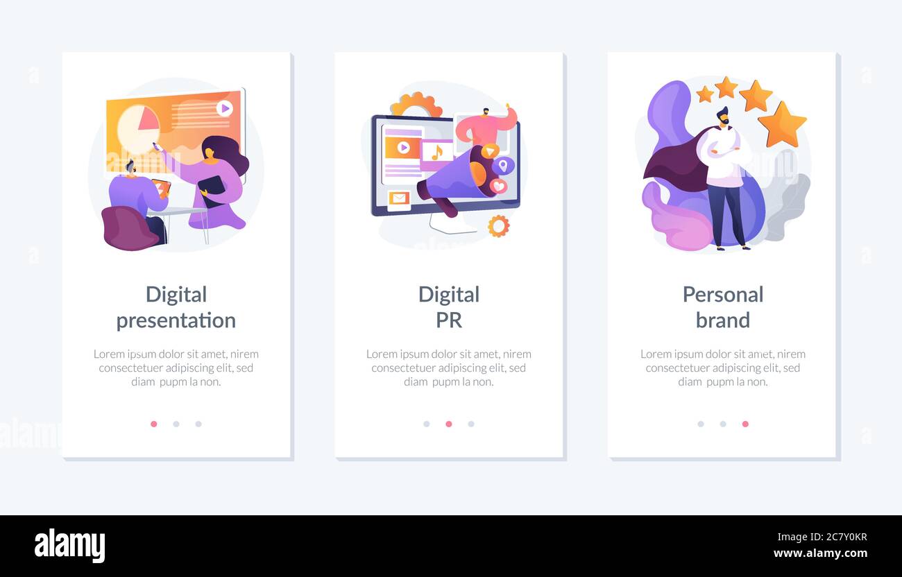 Digital communication app interface template Stock Vector Image & Art ...