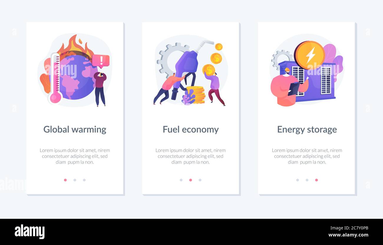 Ecology problems app interface template Stock Vector Image & Art - Alamy