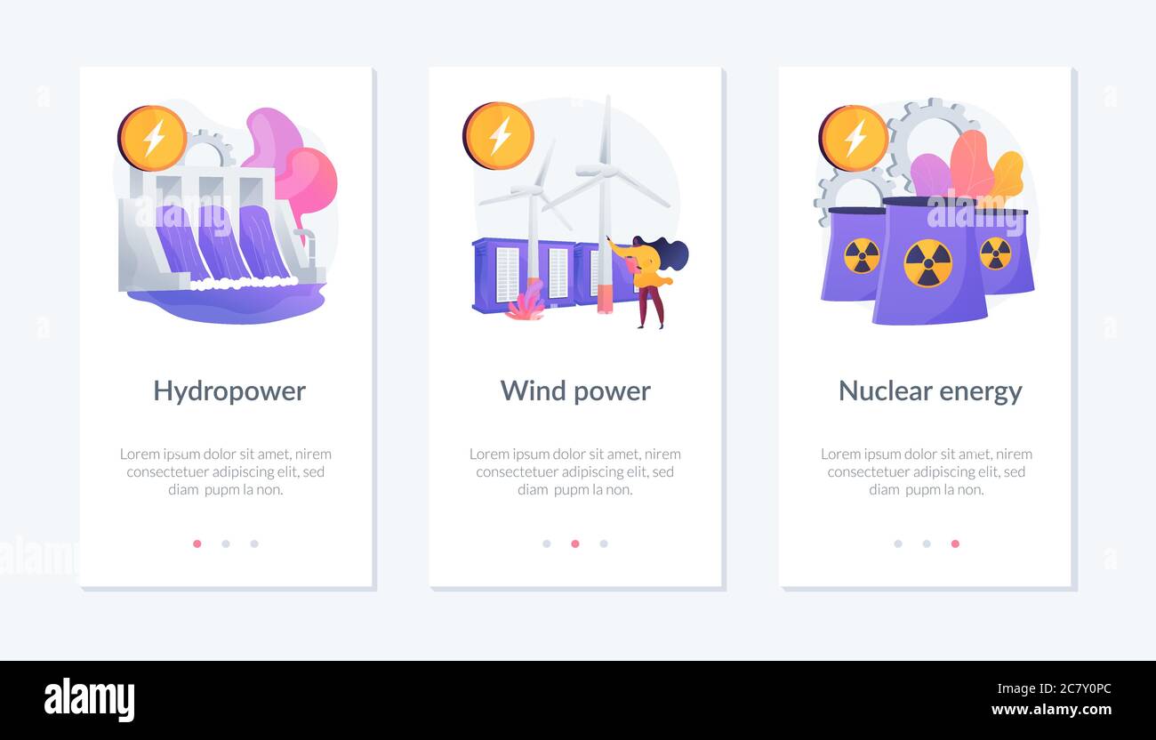 Renewable energy app interface template Stock Vector Image & Art - Alamy