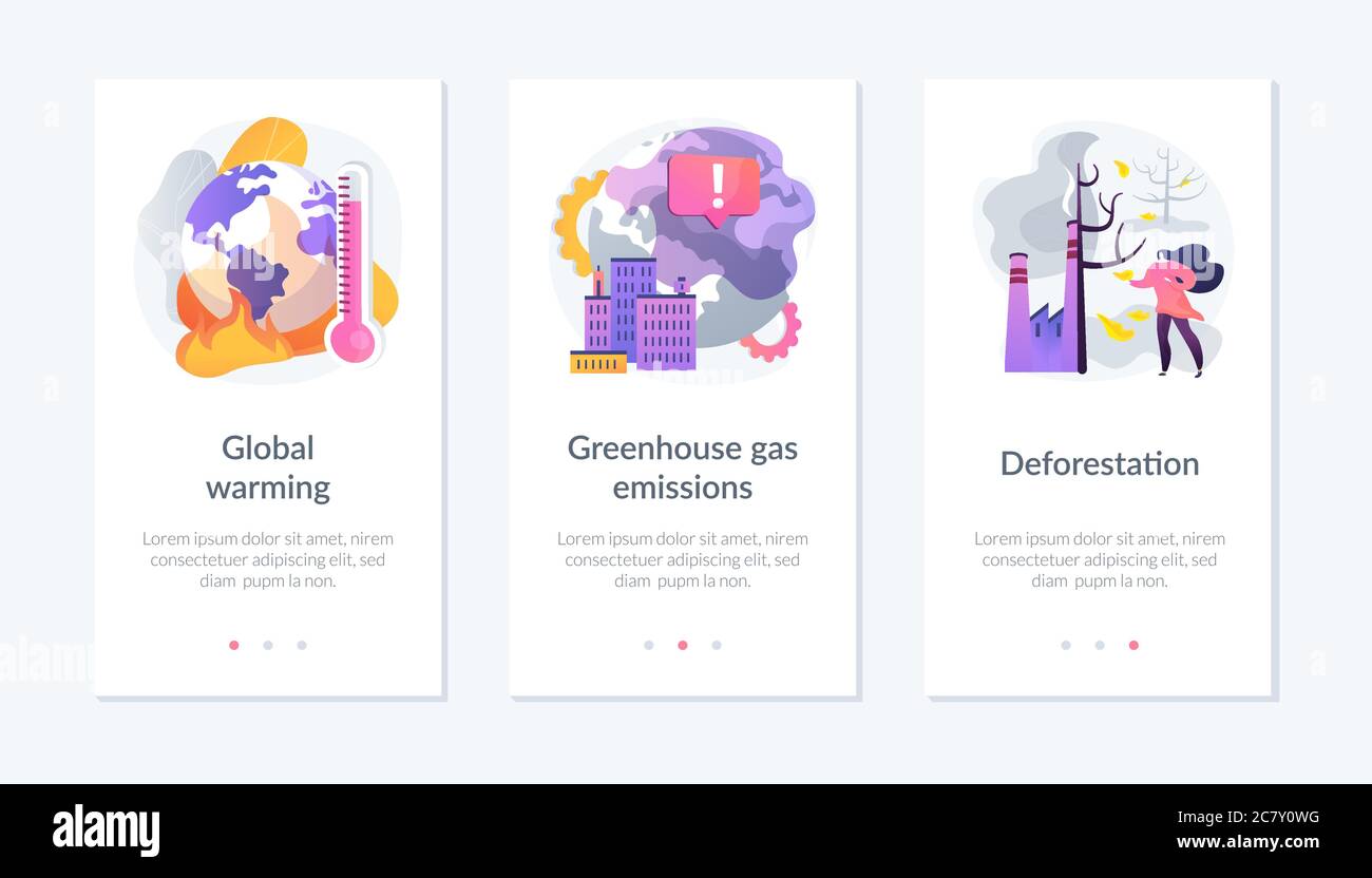 Natural disaster app interface template Stock Vector Image & Art - Alamy