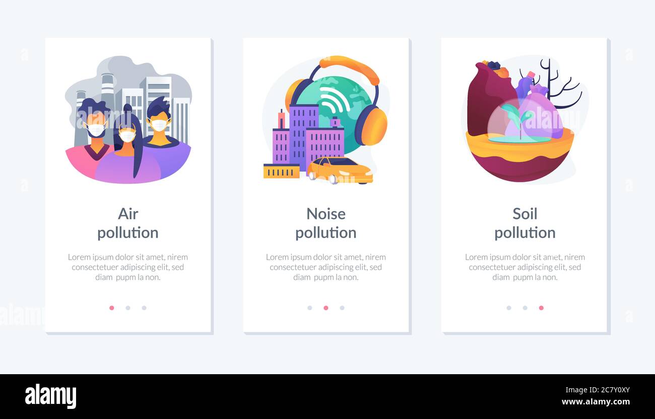 Ecology problems app interface template Stock Vector Image & Art - Alamy