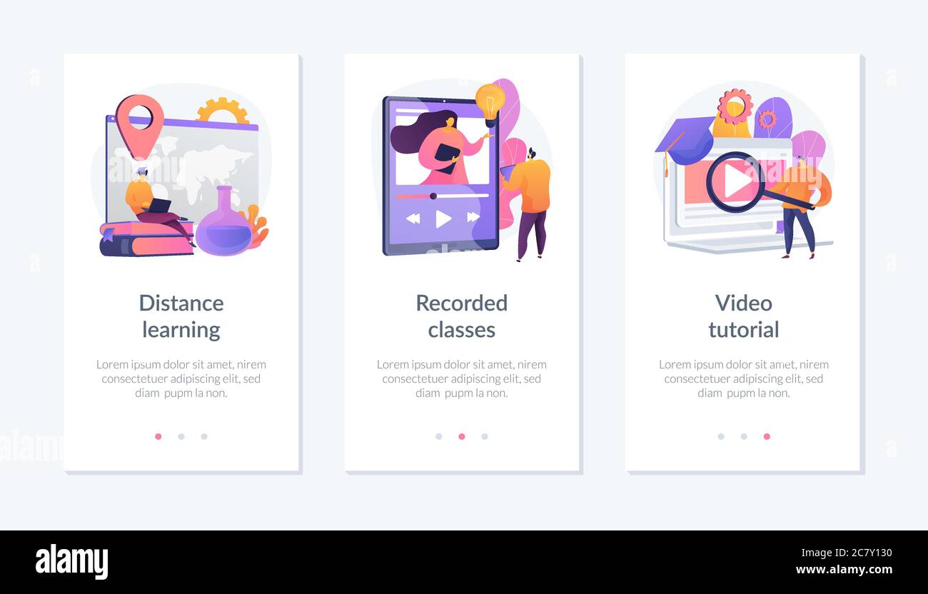 Off-campus learning app interface template Stock Vector Image & Art - Alamy