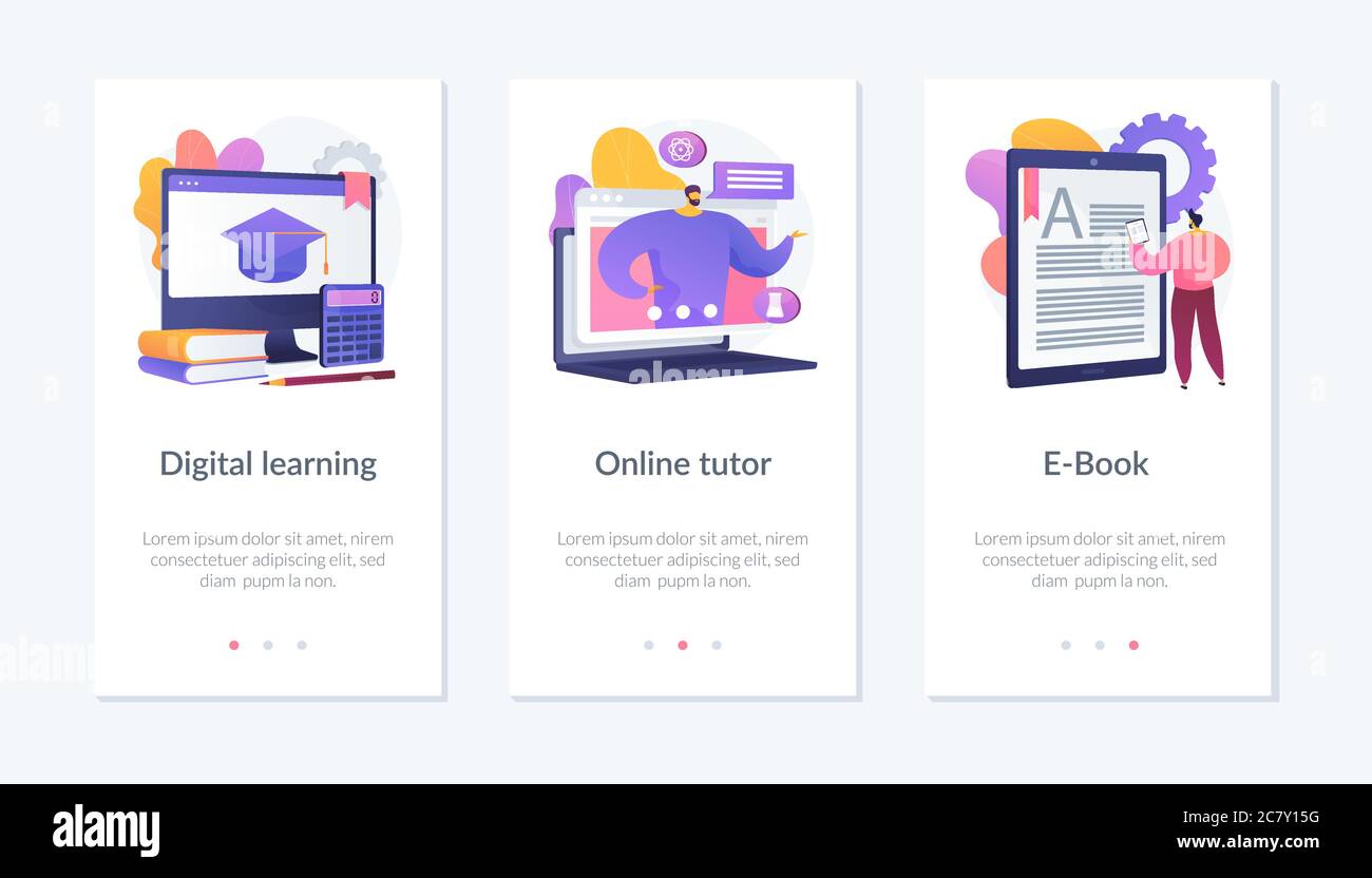 Adaptive learning app interface template Stock Vector Image & Art - Alamy