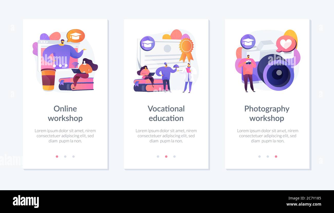 Professional learning app interface template Stock Vector Image & Art ...