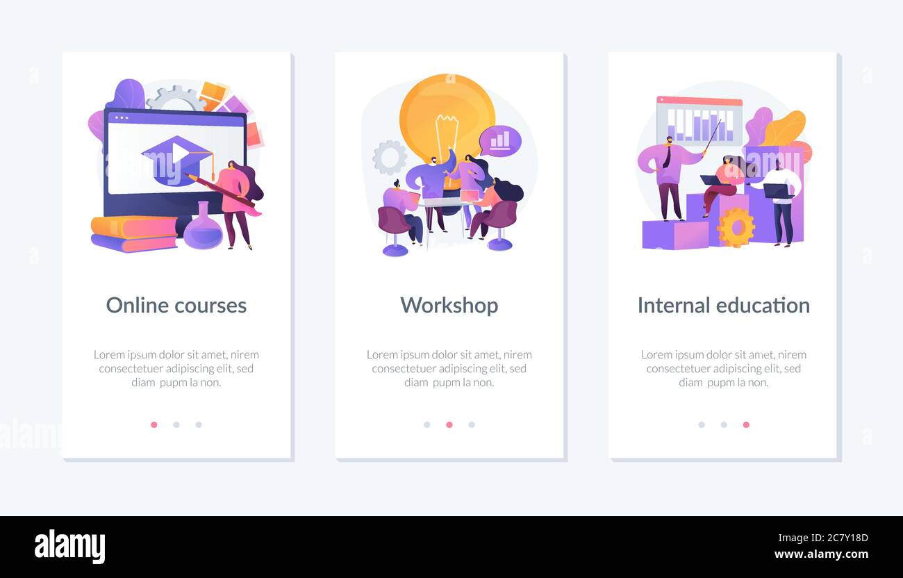 Knowledge development app interface template Stock Vector Image & Art ...