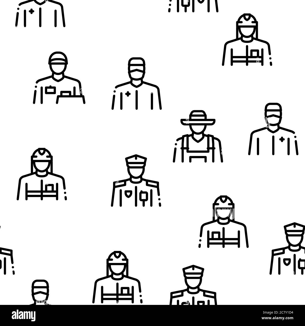 Professions People Seamless Pattern Vector Stock Vector Image & Art - Alamy